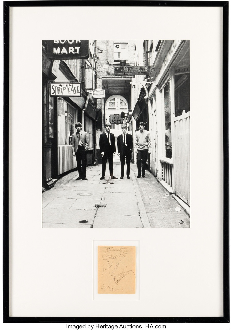 A Historic Gathering of Beatles Signatures For Auction